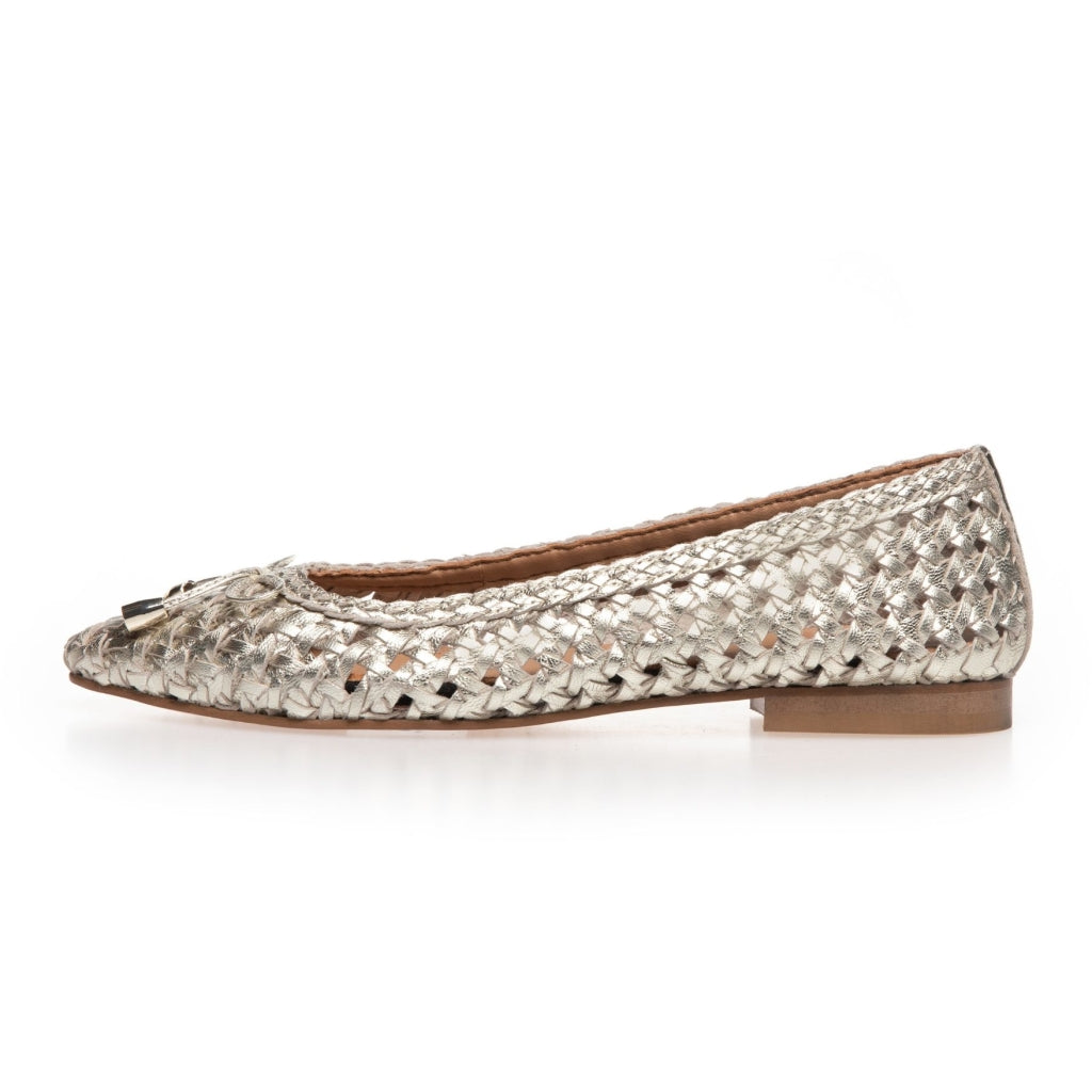 ON MY LOVE - Goldene Ballerinas Leder | Geflochten – Copenhagen Shoes ...